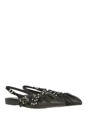 ASH Bianca Studded Leather Ballet Flats