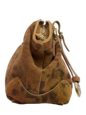 Ash July Leopard-print Suede Mini Bag - Brown