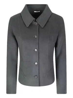 M.S.M. Button-up Collared Jacket - Grey