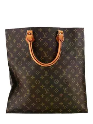 LOUIS VUITTON Vintage Sac Plat Bag Monogram Canvas Tote Bag - Brown