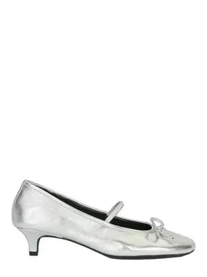 Ash Elodie Bis Bow-detail Heeled Pumps - Silver