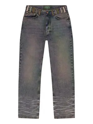 DENIM TEARS Destroyed Bootcut Jeans - Blue