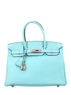 Hermès Birkin Handbag Togo With Palladium Hardware 30 - Blue