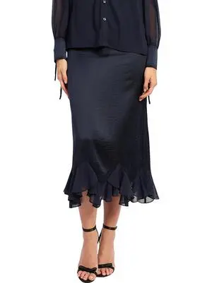 EN SAISON Gia Maxi Slip Skirt - Navy