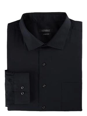 SYNRGY BY DXL Big & Tall Performance Solid Dress Shirt V2 Black