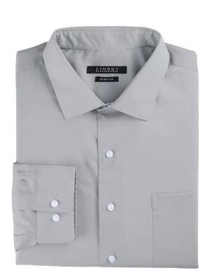SYNRGY BY DXL Big & Tall Performance Solid Dress Shirt V2 Dark Grey