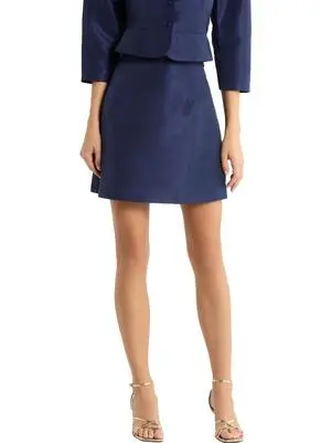 SUGARLIPS Hestia Taffeta Miniskirt - Navy