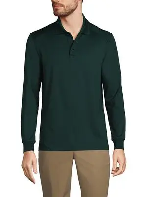 LANDS' END Long Sleeve Rapid Dry Polo Shirt