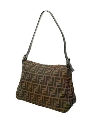 Fendi 2000-2010 Zucca Canvas Mamma Forever Shoulder Bag - Brown