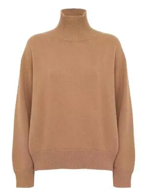 LANEUS Turtleneck Boxy Sweater - Neutrals