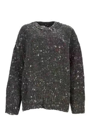ALYSI Flecked Chunky-knit Sweater - Grey