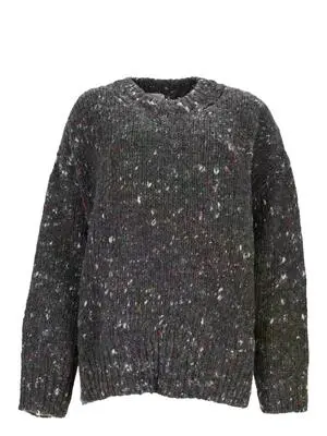 ALYSI Flecked Chunky-knit Sweater - Grey