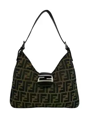 Fendi 2000-2010 Zucca Canvas Shoulder Bag - Brown