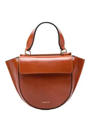 WANDLER Hortensia Leather Tote Bag - Brown