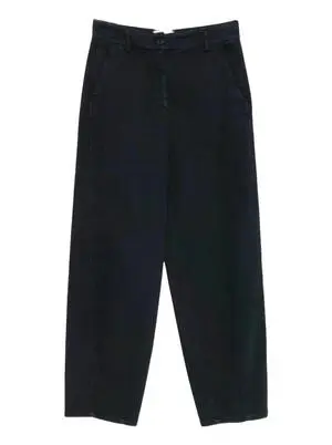 VIA MASINI 80 High-waisted Straight-leg Trousers - Blue