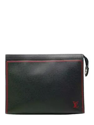 LOUIS VUITTON 2019 Taiga Pochette Voyage Mm Clutch Bag - Blue