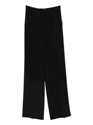 VIA MASINI 80 High-waisted Wide-leg Trousers - Black
