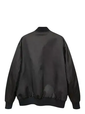 Plan C Zip-up Bomber Jacket - Black
