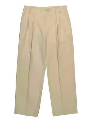 Casablanca Pleated Wool Trousers - Neutrals