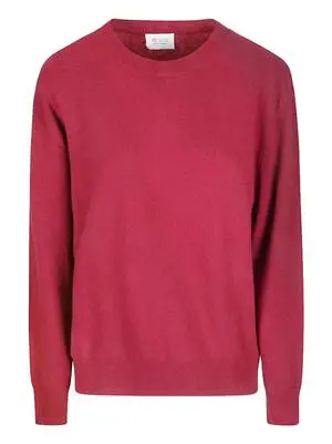 BE YOU Round-neck Sweater - Red
