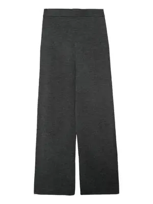 Majestic Filatures Fine-knit Wide-leg Trousers - Grey