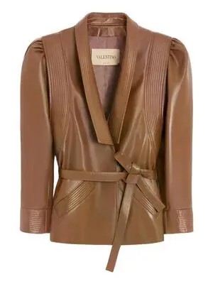 Valentino Garavani Nappa Leather Jacket - Brown