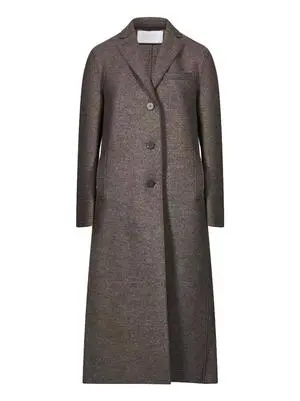 Harris Wharf London Single-breasted Notched-lapels Coat - Brown