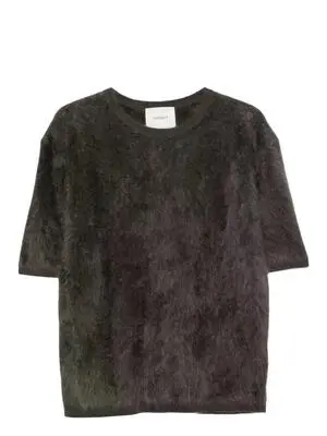 LISA YANG Maren Brushed Short-sleeve Sweater