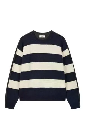 STUDIO TOMBOY Striped Panelled Sweater - Blue