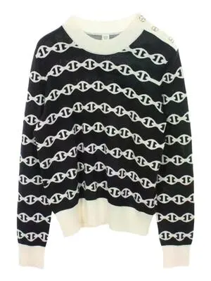 HERMÈS 2010s Chaîne D'ancre-print Button Sweater