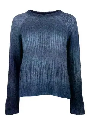 KANGRA Gradient-effect Ribbed-knit Sweater - Blue