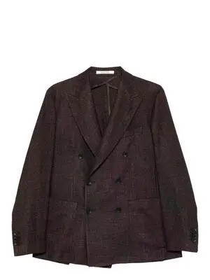 Tagliatore Double-breasted Peak-lapels Blazer - Brown