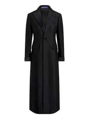 Polo Ralph Lauren Wool-silk Crepe Tuxedo Duster - Black