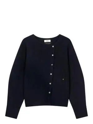 STUDIO TOMBOY Asymmetric-fastening Cardigan - Blue