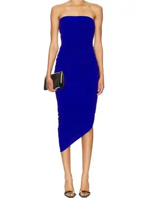 Norma Kamali One Shoulder Dress - Blue