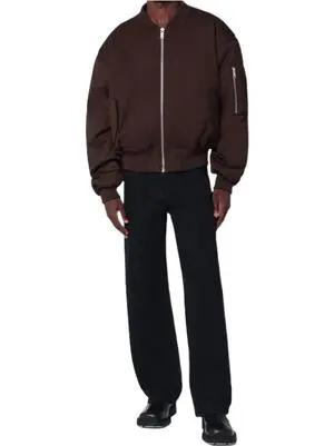 ENTIRE STUDIOS Zip-up Bomber Jacket - Black