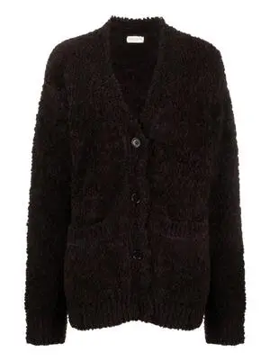 Dries Van Noten Long-sleeved Button Cardigan Brown
