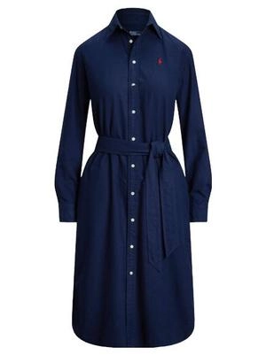 Polo Ralph Lauren Pony Embroidered Midi Dress - Navy