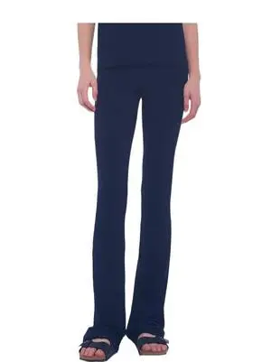 Norma Kamali High-rise Flared Trousers - Midnight