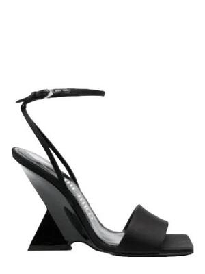 Attico Open-toe Calf Leather Heels - Black
