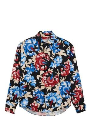 AMI Paris Boxy Shirt - Black/red
