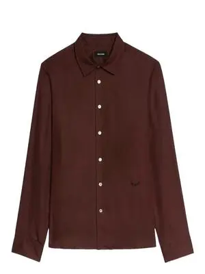 Zadig&Voltaire Embroidered Long-sleeve Shirt - Red