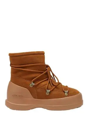 Moon Boot Round Toe Ankle Boots - Brown