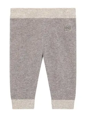 Dolce & Gabbana Contrasting Ribbed Trousers - Grey
