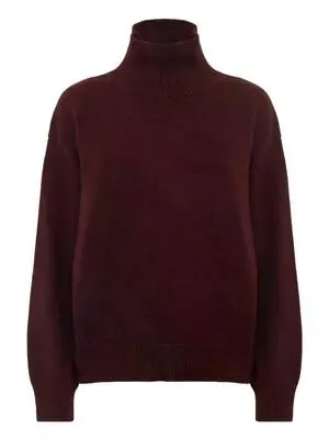 LANEUS Turtleneck Boxy Sweater - Red