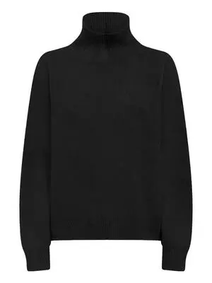 LANEUS Turtleneck Boxy Sweater - Black