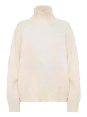 LANEUS Turtleneck Boxy Sweater - Neutrals