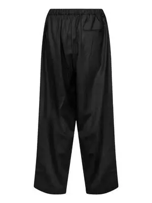 ROSE BURRITO Drawstring-waist Wool Trousers - Black