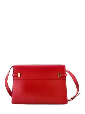 Saint Laurent Manhattan Leather Medium Shoulder Bag - Red