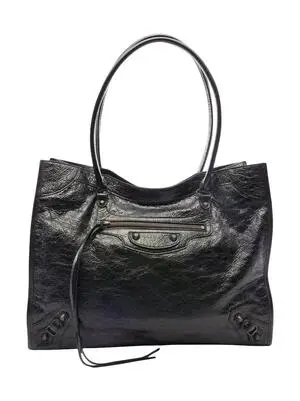 Balenciaga 2018-2026 Medium Lambskin Le City Tote Bag - Black